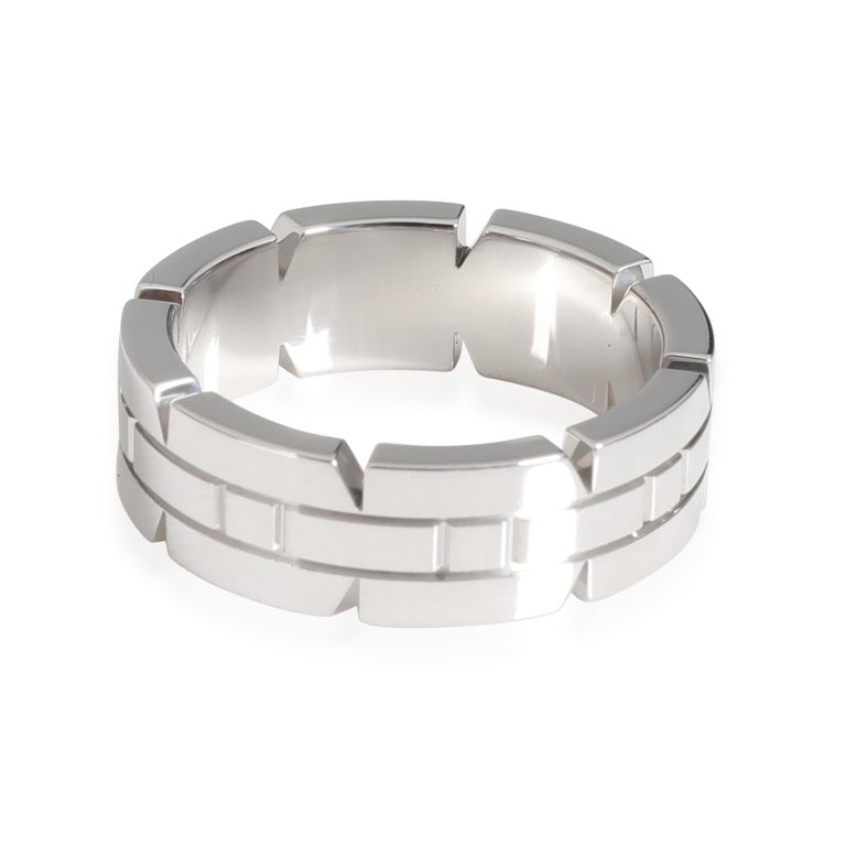 Cartier Tank Ring in 18k White Gold For Sale at 1stDibs