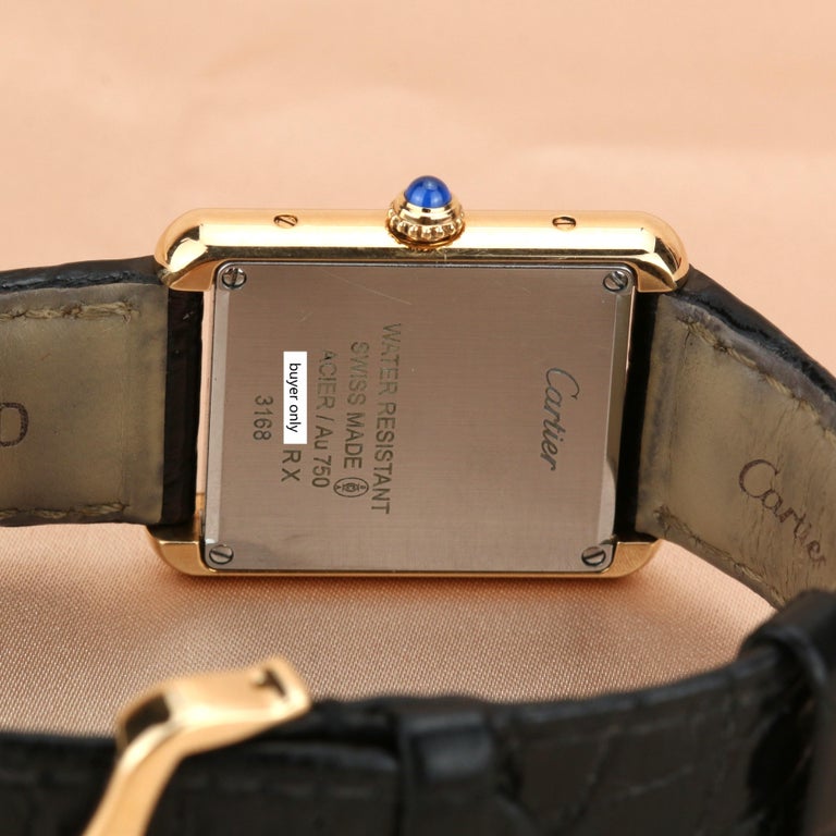 Cartier Tank Solo 18K Yellow Gold Watch W5200002 at 1stDibs