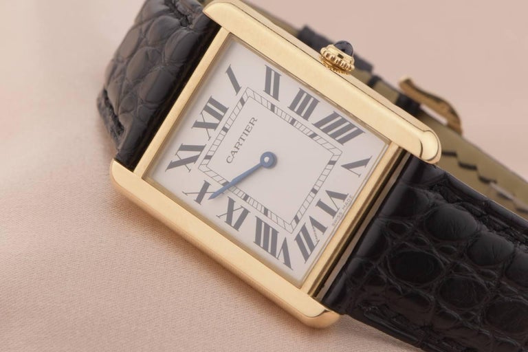 Cartier Tank Solo 18K Yellow Gold Watch W5200002 at 1stDibs