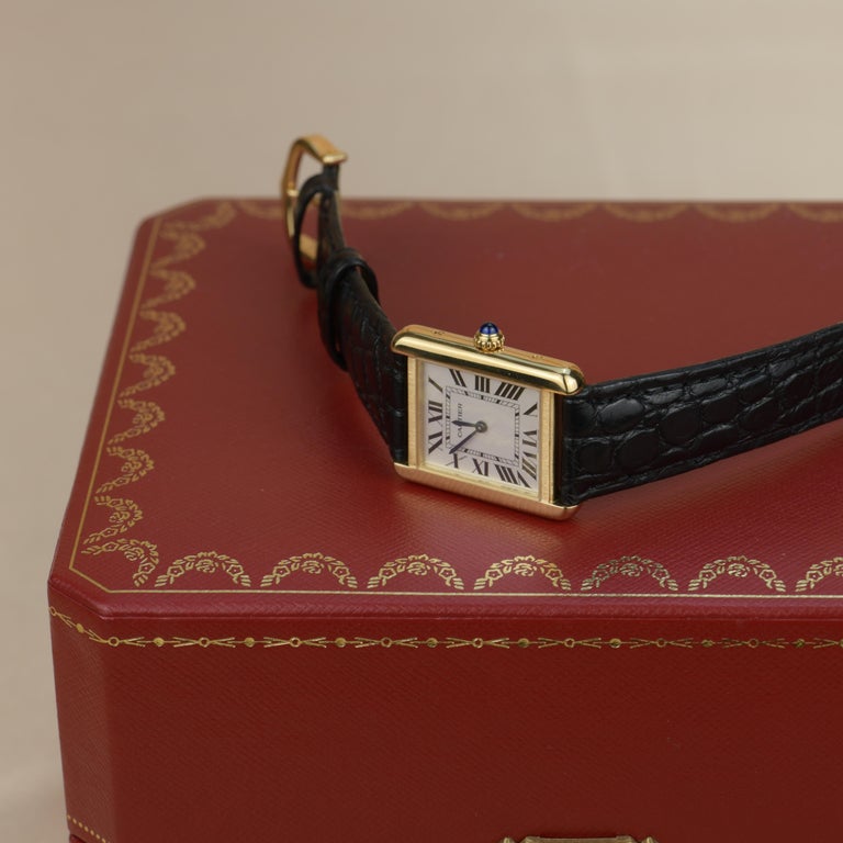 Cartier Tank Solo 18K Yellow Gold Watch W5200002 at 1stDibs