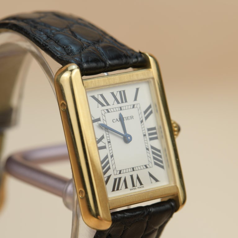Cartier Tank Solo 18K Yellow Gold Watch W5200002 at 1stDibs