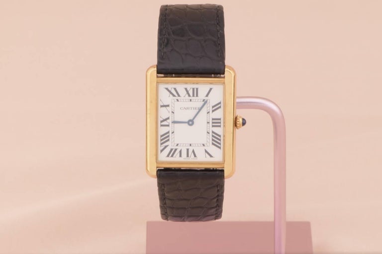 Cartier Tank Solo 18K Yellow Gold Watch W5200004 at 1stDibs