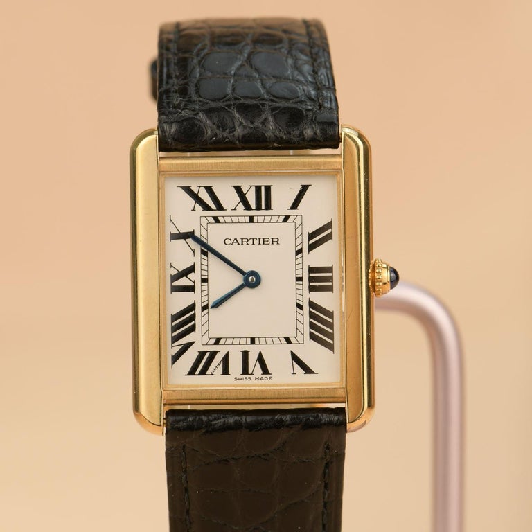 Cartier Tank Solo 18K Rose Gold Watch W5200004 at 1stDibs