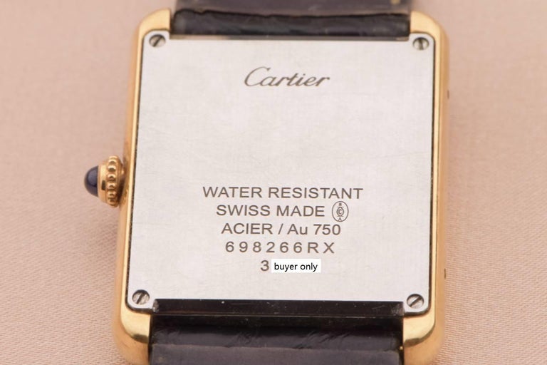Cartier Tank Solo 18K Yellow Gold Watch W5200004 at 1stDibs