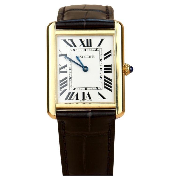Cartier Tank Solo 18k Yellow Gold Watch W5200004 at 1stDibs