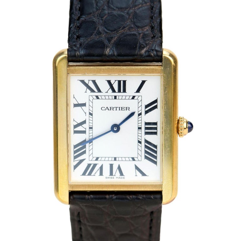 Cartier Tank Solo 18K Yellow Gold Watch W5200004 at 1stDibs
