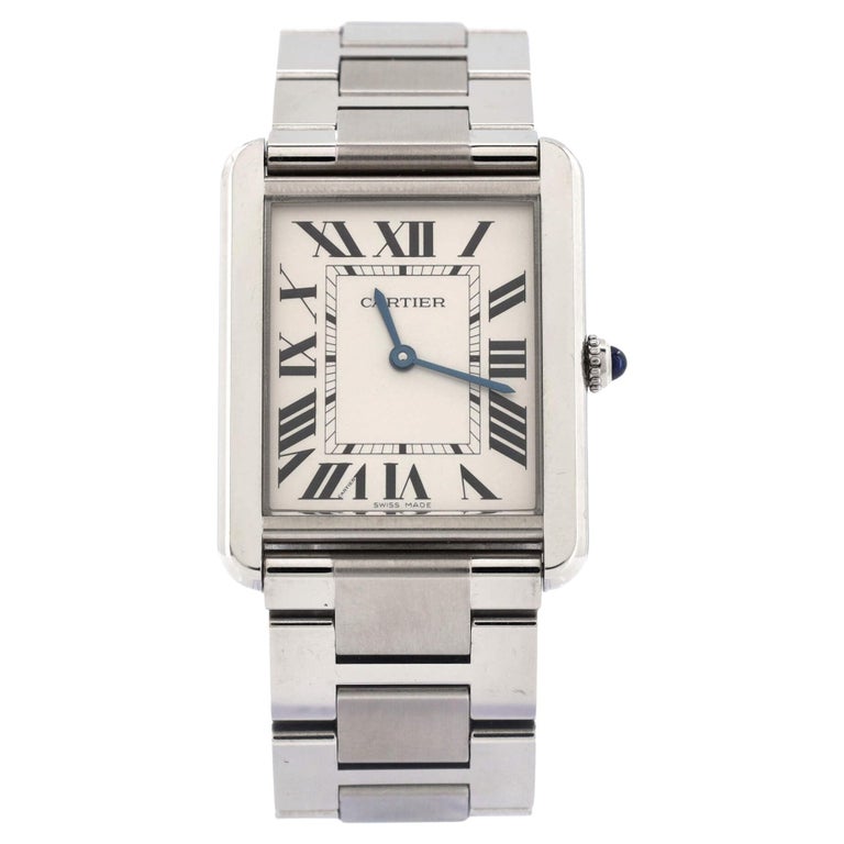 Cartier Tank Solo Quartz Watch Stainless Steel 27 at 1stDibs