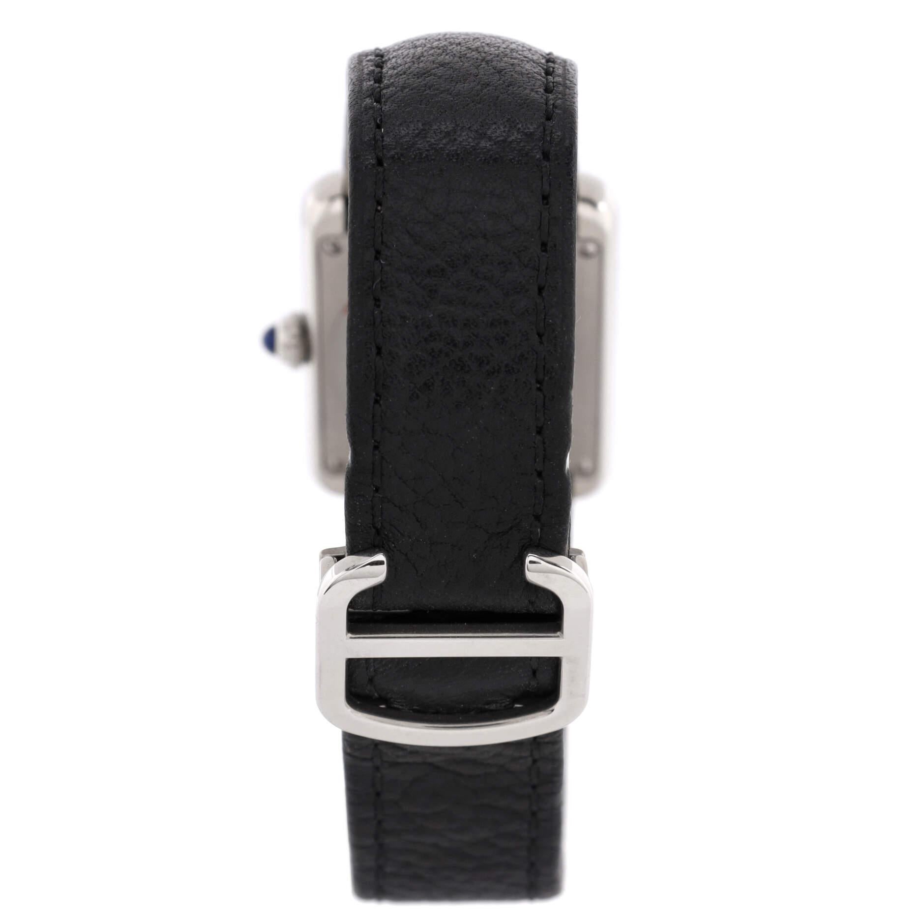 Cartier Tank Solo Quartz Watch Stainless Steel and Leather 24 For Sale ...