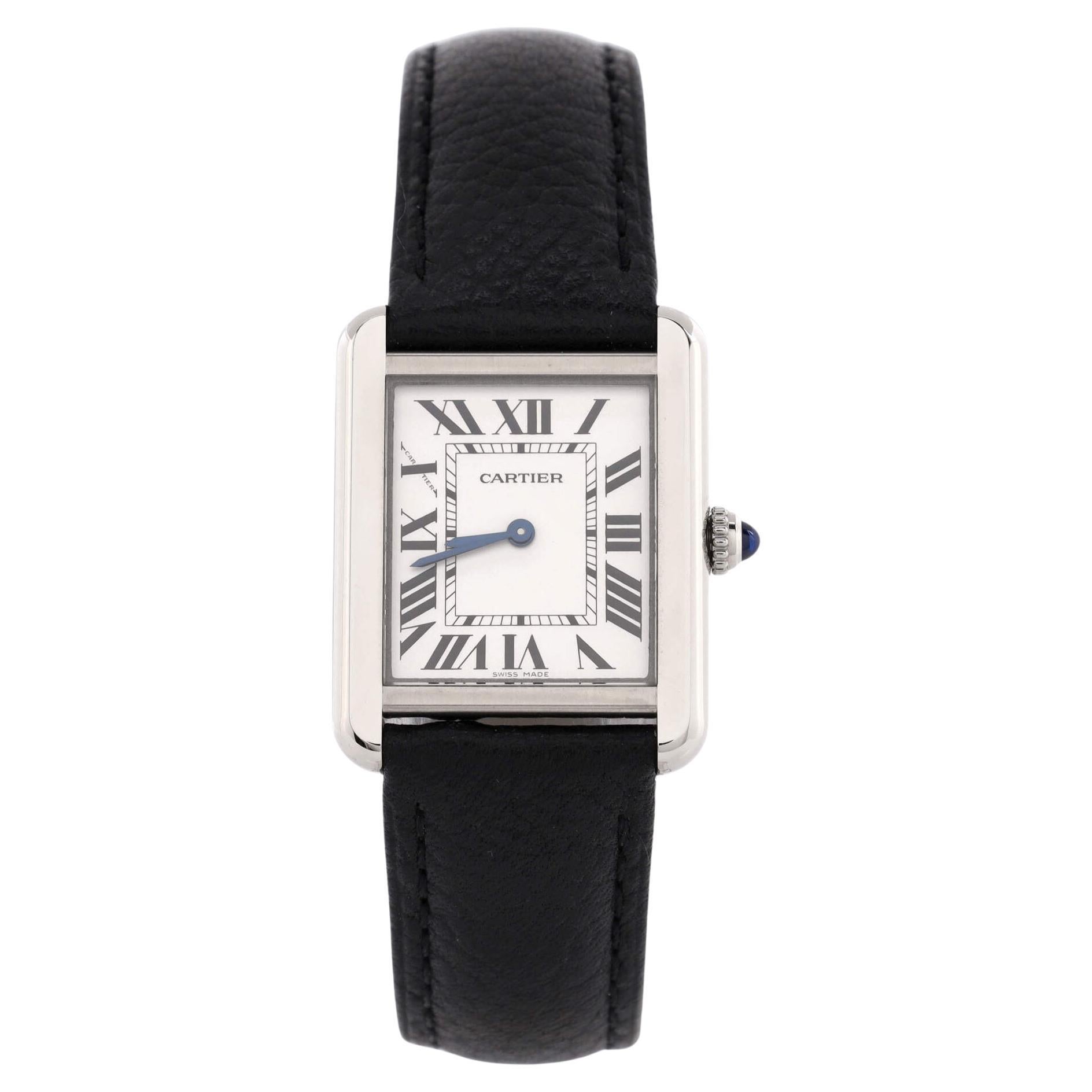 Cartier Tank Solo Quartz Watch Stainless Steel 24 For Sale at 1stDibs