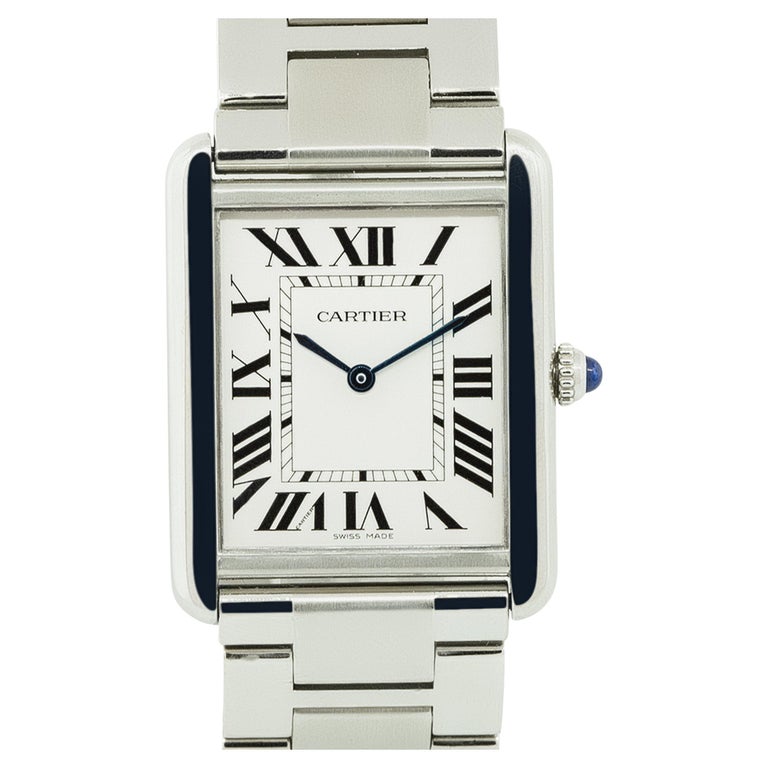 Cartier Tank Solo Stainless Steel Watch in Stock at 1stDibs