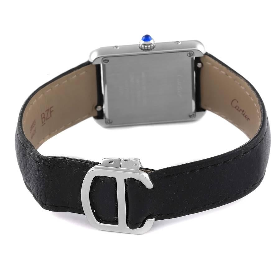 Cartier Tank Solo Steel Black Strap Quartz Ladies Watch WSTA0030 Box ...