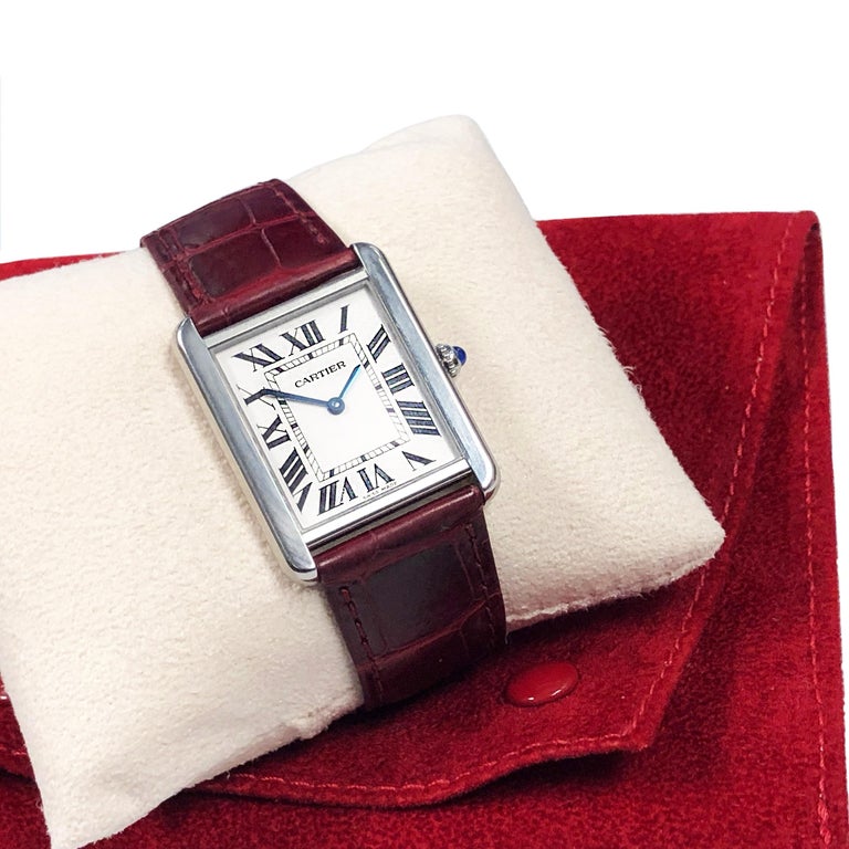 Cartier Tank Solo Steel Quartz Wristwatch at 1stDibs