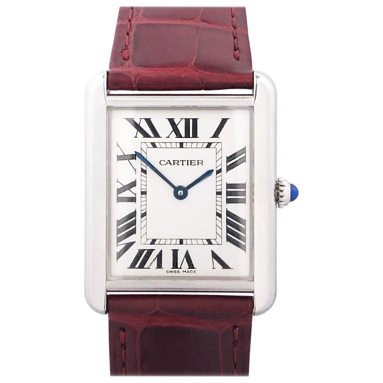 Cartier Tank Solo Steel Quartz Wristwatch at 1stDibs