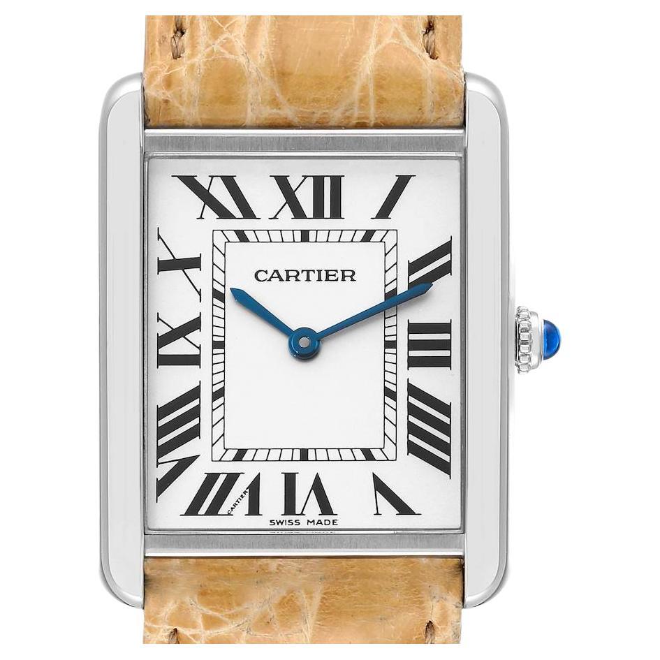Cartier Tank Solo Silver Dial Steel Men's Watch W5200014 Papers For ...