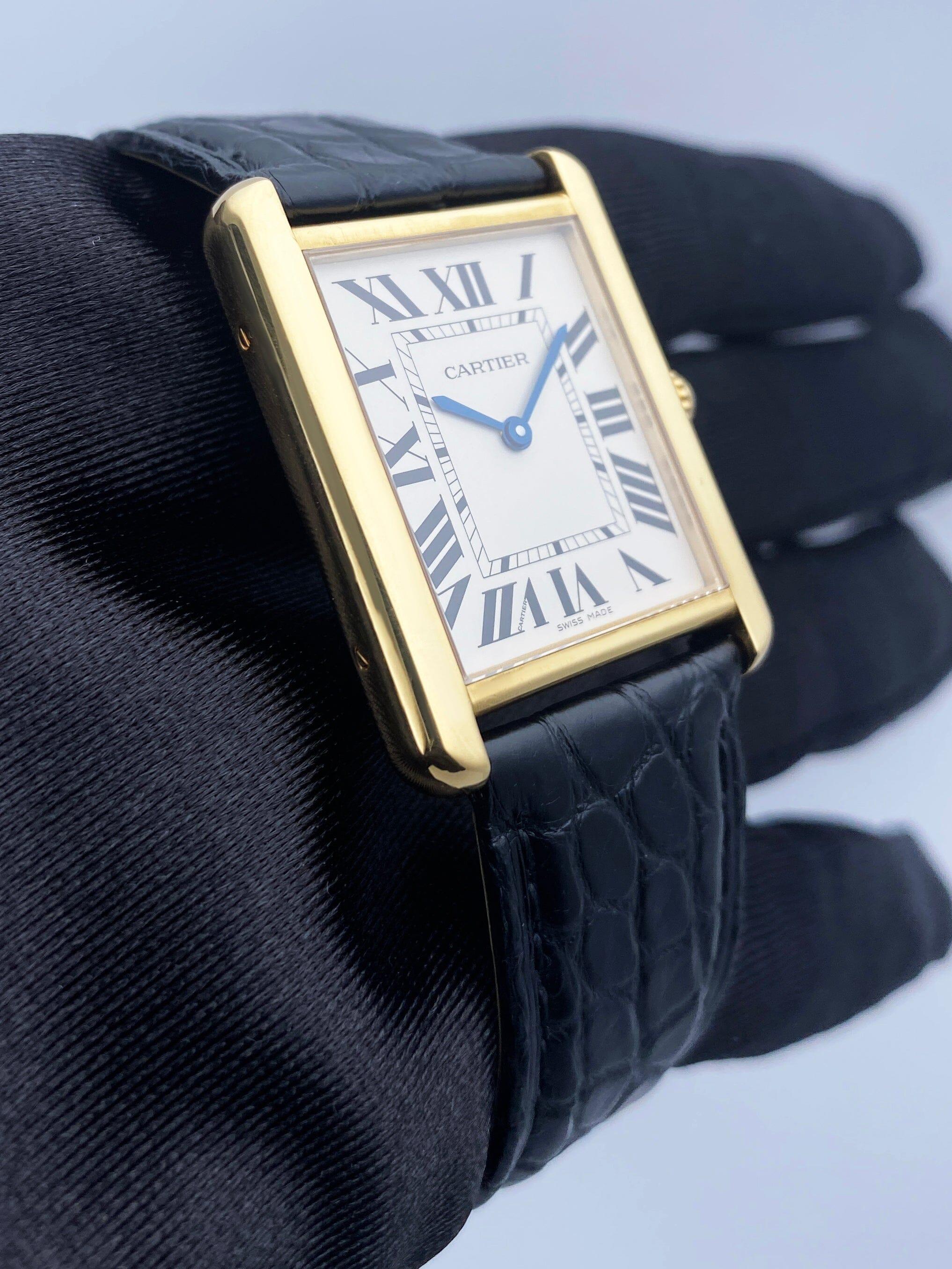 Cartier Tank Solo W5200004 Large Size 18k Yellow Gold Ladies Watch For ...