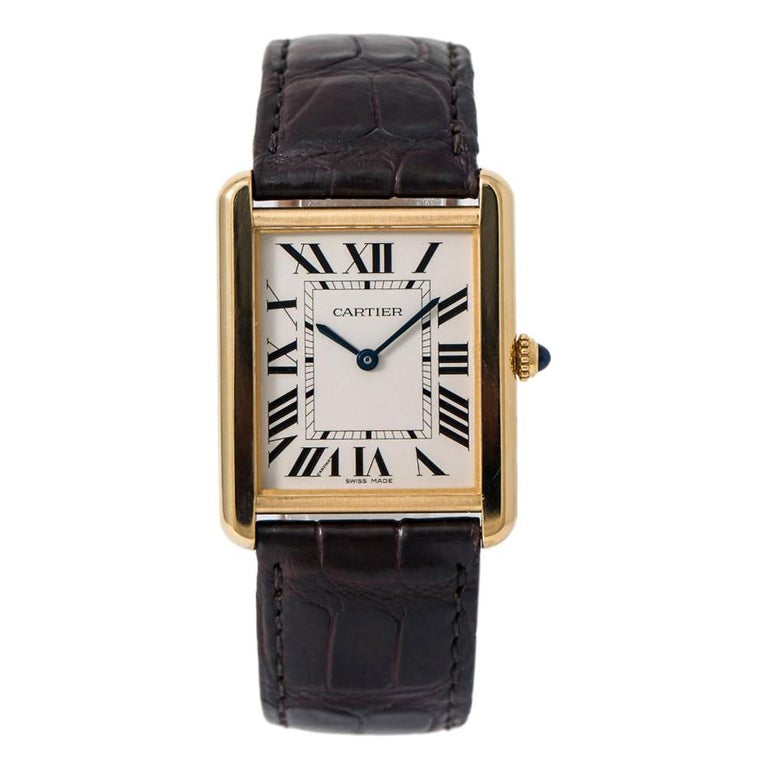 Cartier Tank Solo W5200004, White Dial, Certified and Warranty at 1stDibs