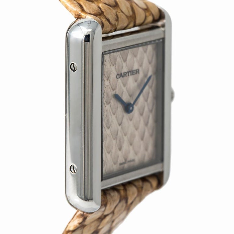 Cartier Tank Solo W5200020, Black Dial, Certified and Warranty at 1stDibs