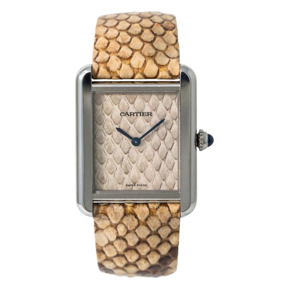 Cartier Tank Solo W5200020, Black Dial, Certified and Warranty at 1stDibs