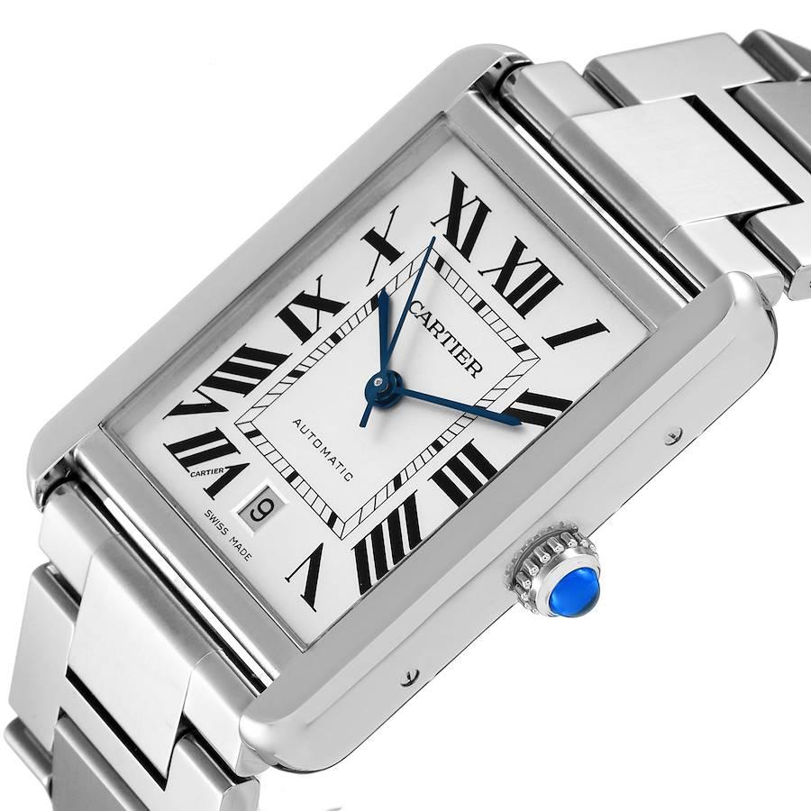 Cartier Tank Solo XL Silver Dial Automatic Steel Mens Watch W5200028 at ...