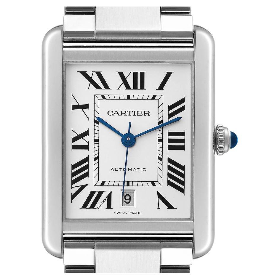 Cartier Tank Solo Silver Dial Steel Men's Watch W5200014 Papers For ...