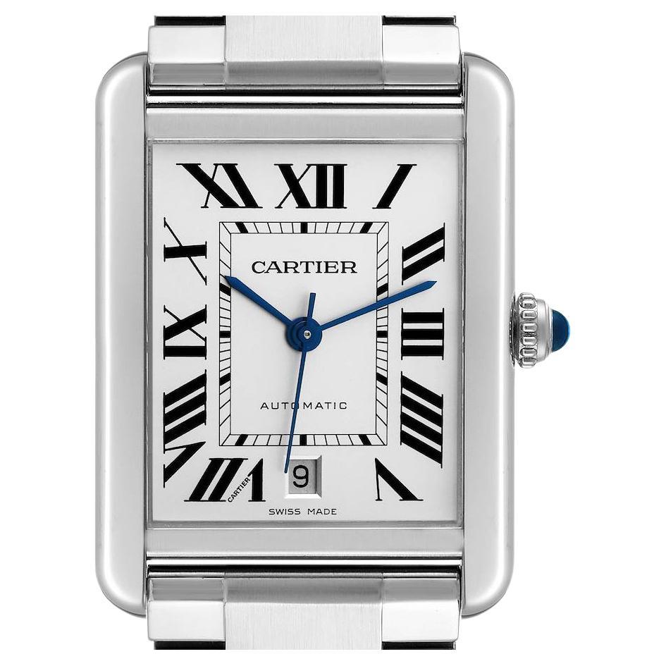 Cartier Tank Solo XL Stainless Steel circa 2010+ at 1stDibs