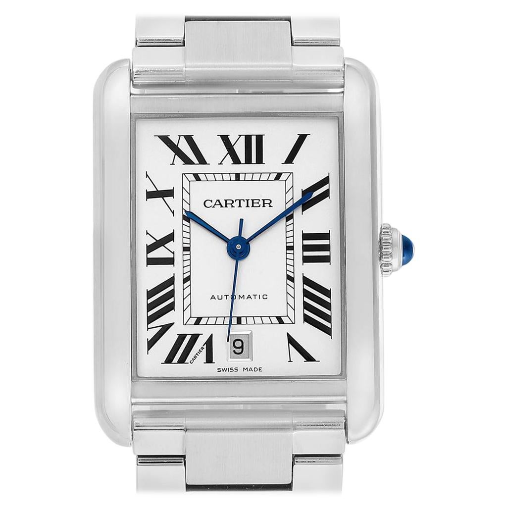 Cartier Tank Solo XL Silver Dial Steel Men's Watch W5200028 For Sale at ...
