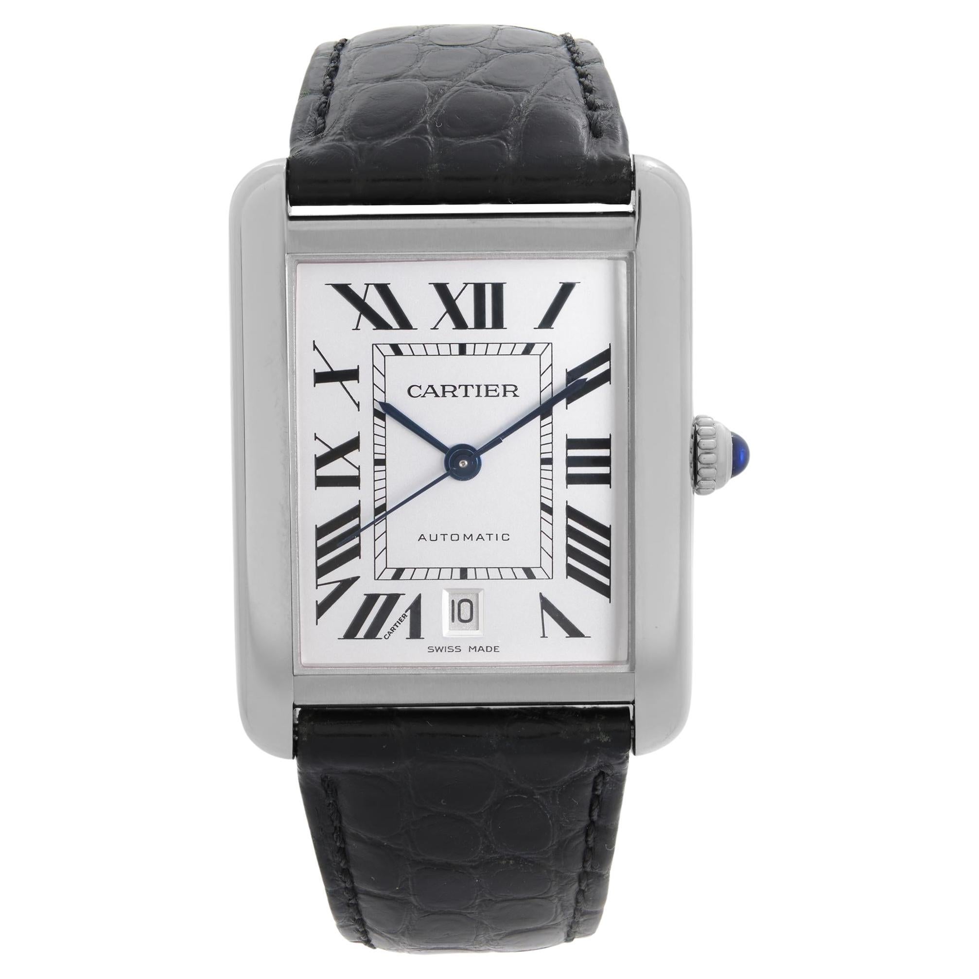 Cartier Tank Solo XL Stainless Steel Automatic Watch W5200027 Mint For ...