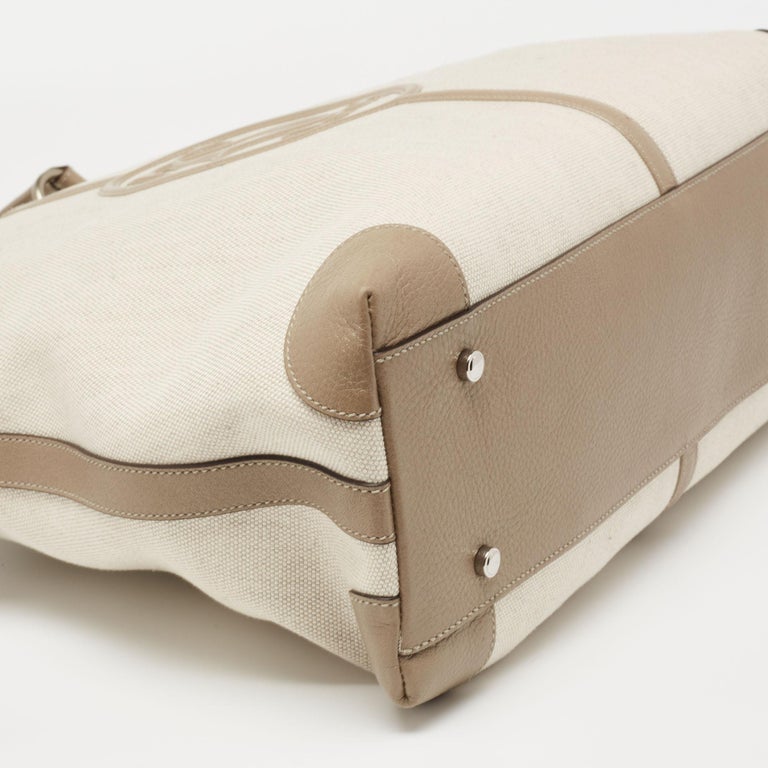 Cartier Taupe Grey Canvas and Leather Marcello de Cartier Bag For Sale ...