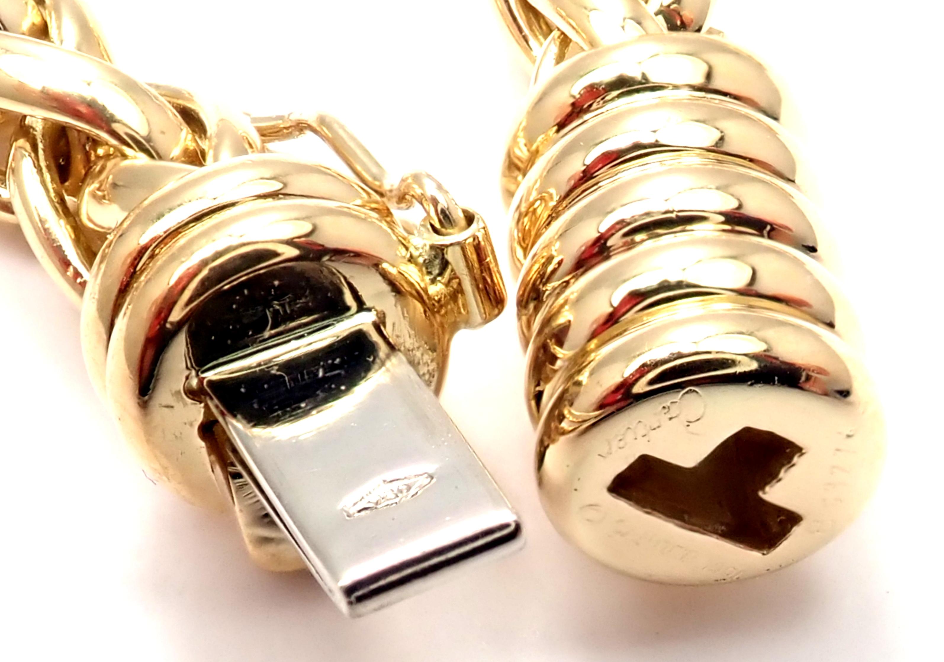 Cartier Thick Link Yellow Gold Chain Necklace at 1stDibs | thick link ...