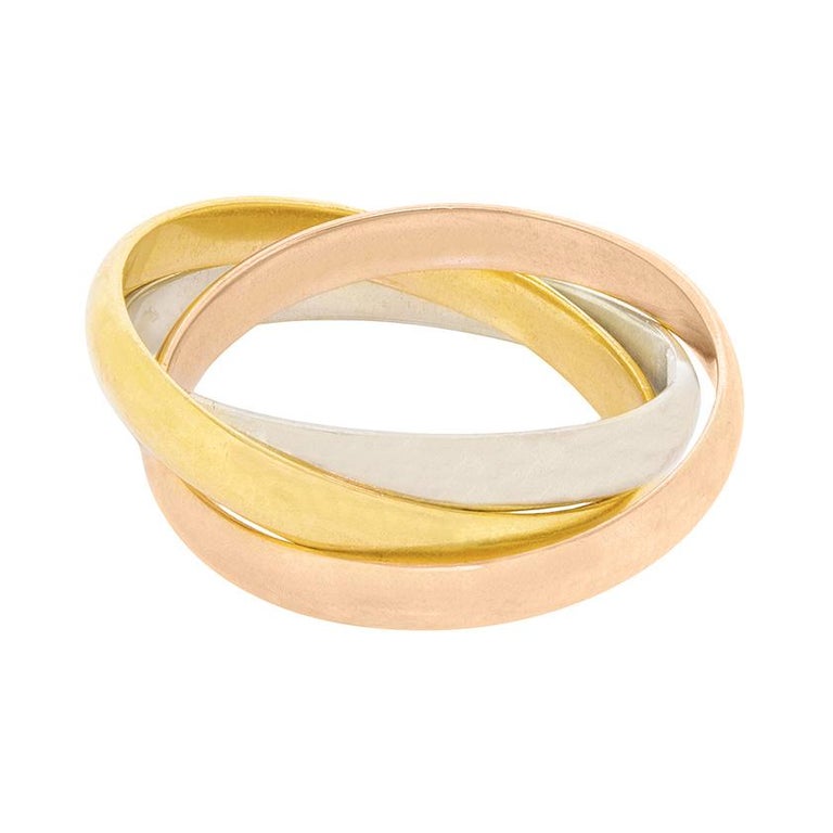Cartier Three Gold Trinity Ring at 1stDibs