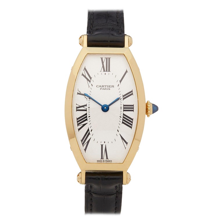 Cartier Tonneau 18 Karat Yellow Gold 2451B at 1stDibs