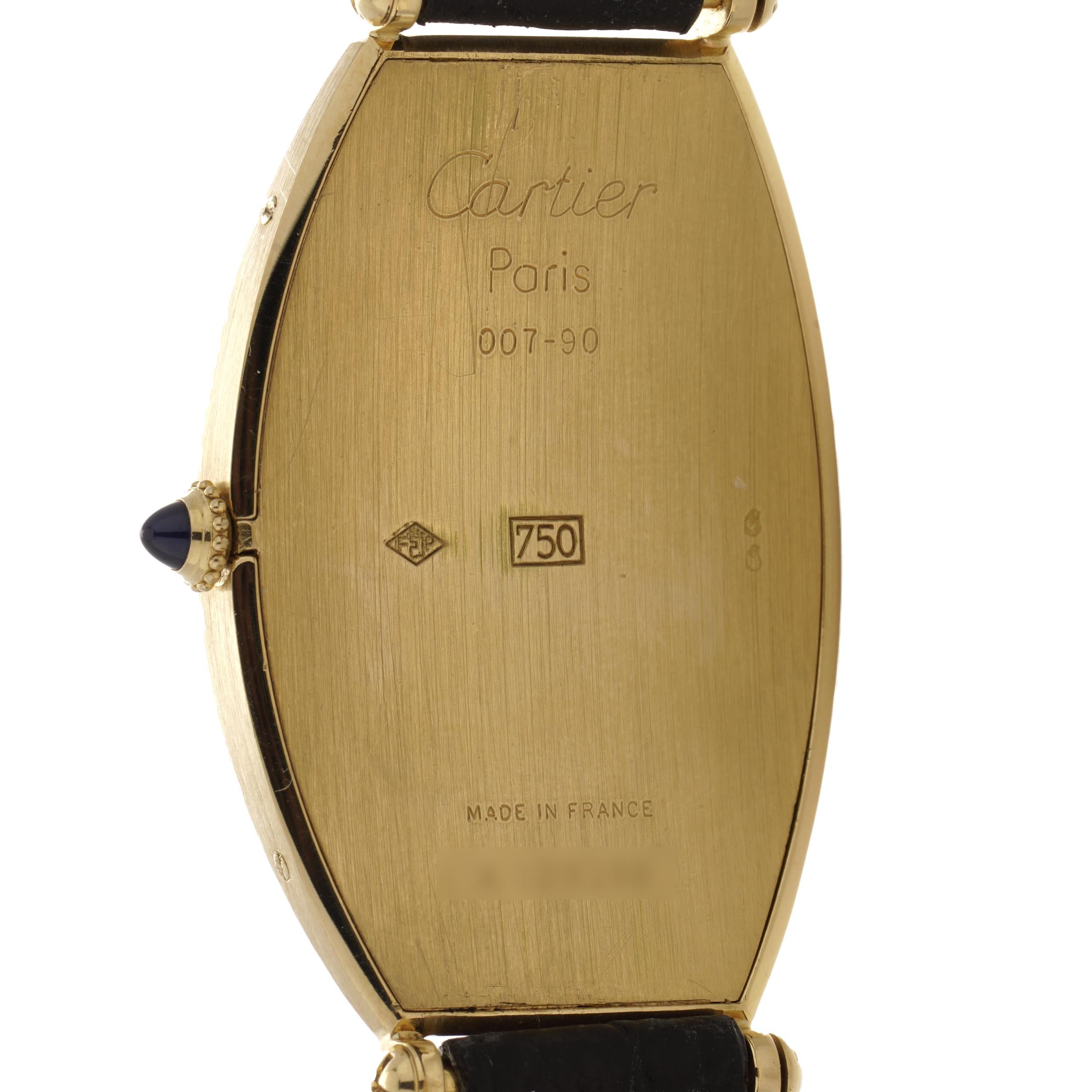 Cartier, Tonneau, Ref 007-90, 1980s For Sale at 1stDibs