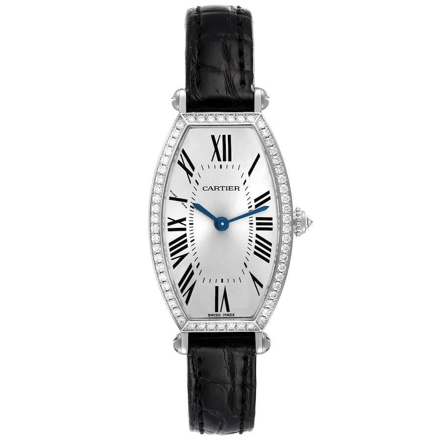 Cartier Tonneau White Gold Diamond Ladies Watch WE400131 Box Card at ...