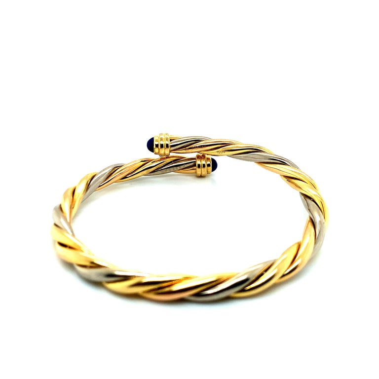 Cartier Tri-Color Gold Bangles For Sale at 1stDibs