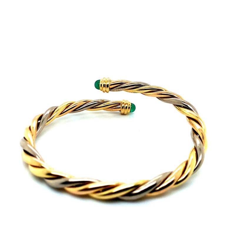 Cartier Tri-Color Gold Bangles For Sale at 1stDibs