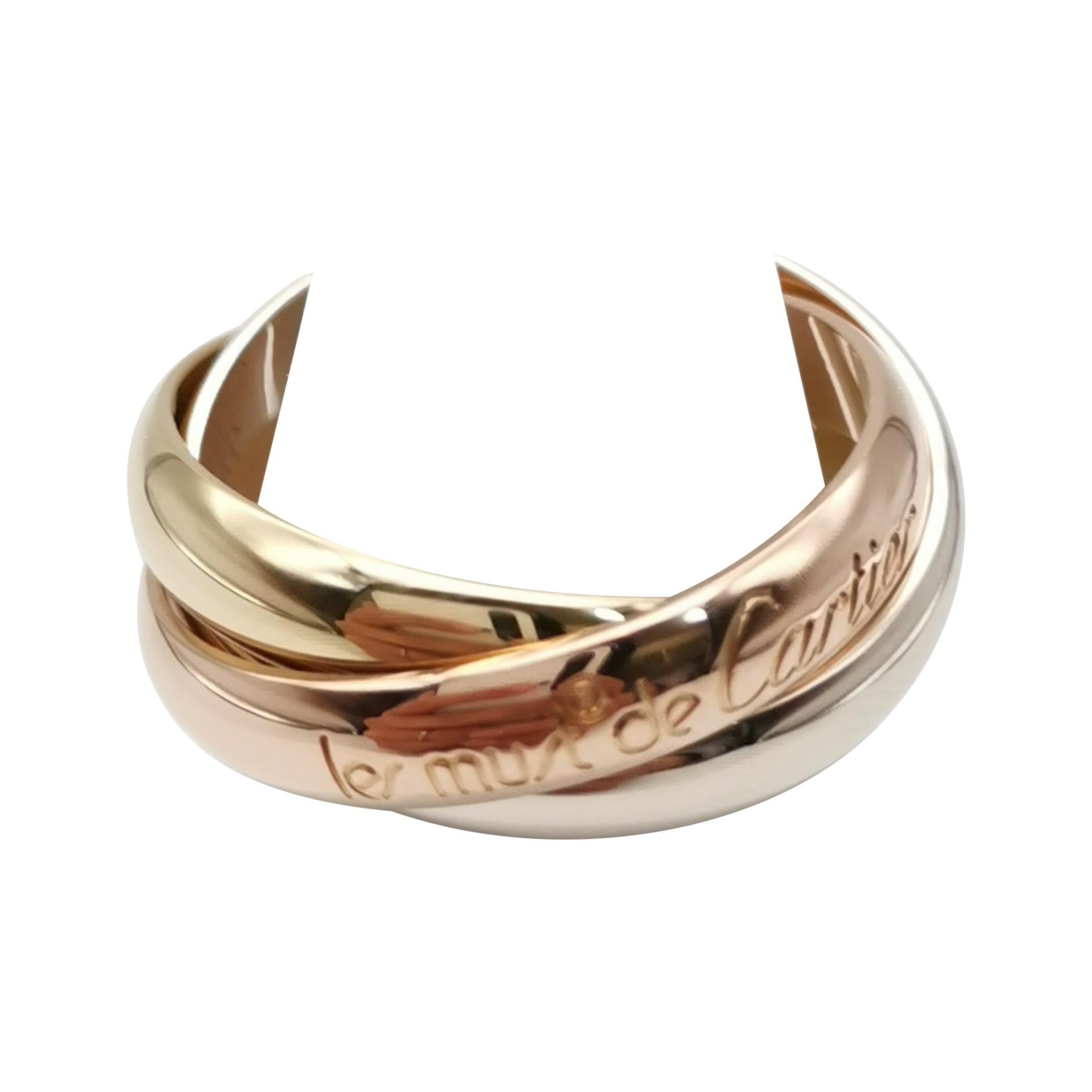 Cartier Honeymoon Collection Tri-Color Gold Ring at 1stDibs