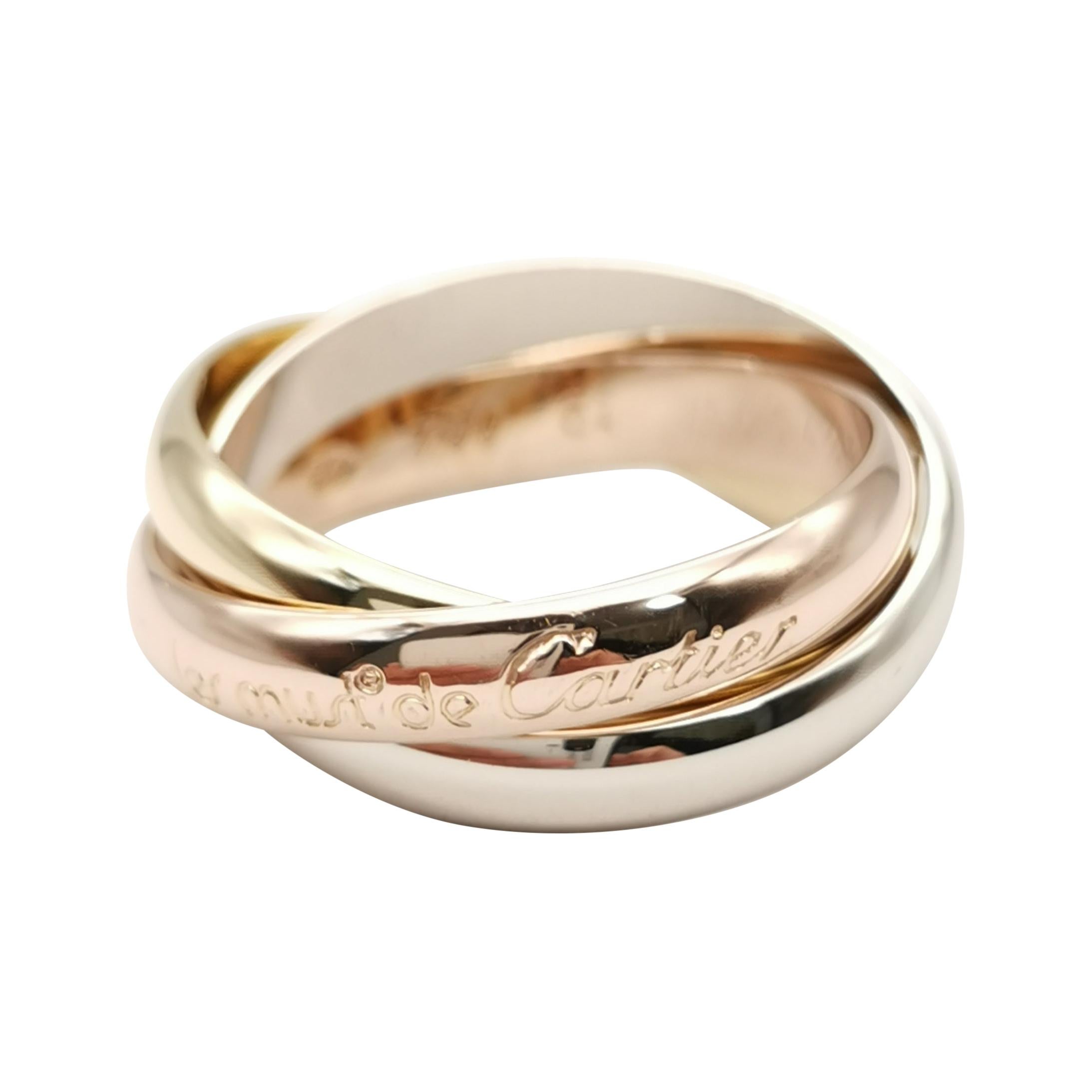 Cartier Honeymoon Collection Tri-Color Gold Ring at 1stDibs