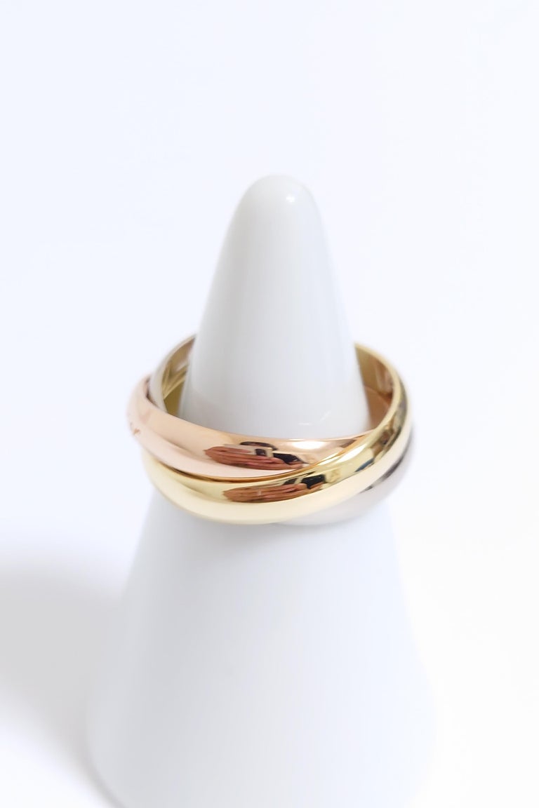 Cartier Tri Color Trinity Band Ring For Sale at 1stDibs