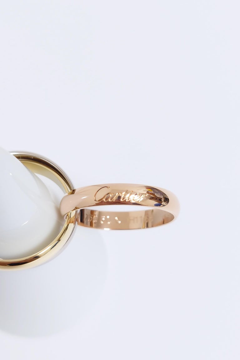 Cartier Tri Color Trinity Band Ring For Sale at 1stDibs