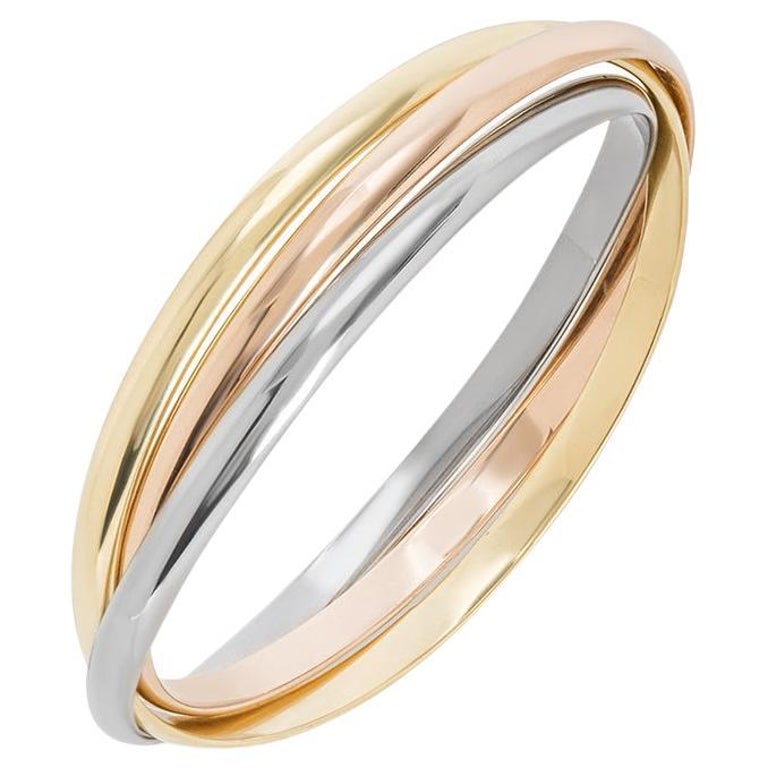 Cartier Tri-Colour Gold Trinity Bracelet B6013302 For Sale at 1stDibs