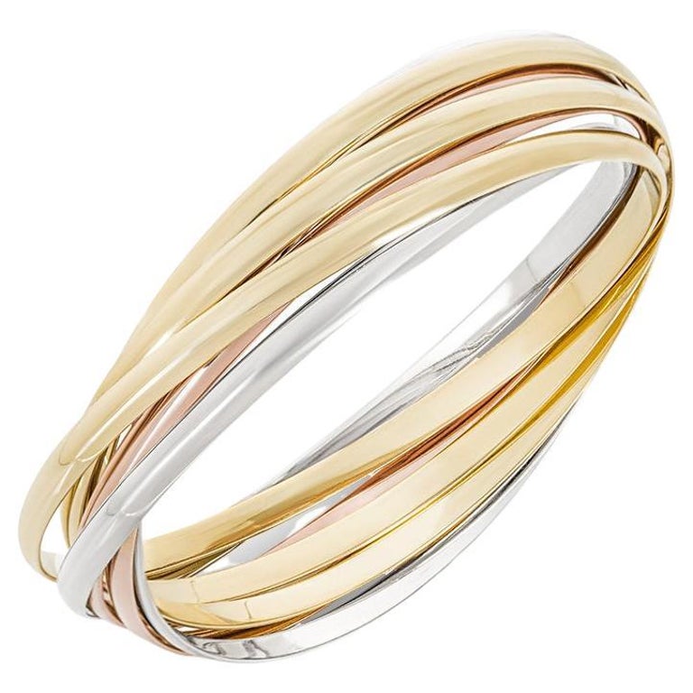 Cartier Tri-Colour Gold Trinity Bracelet For Sale at 1stDibs