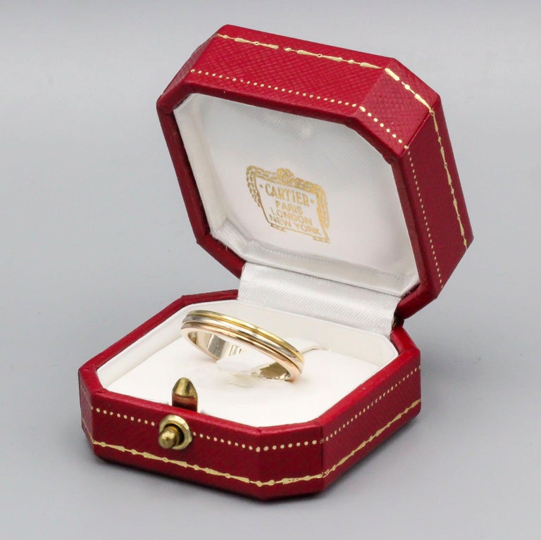 Cartier Trinity 18 Karat 3 Color Gold Men's Band Ring at 1stDibs ...