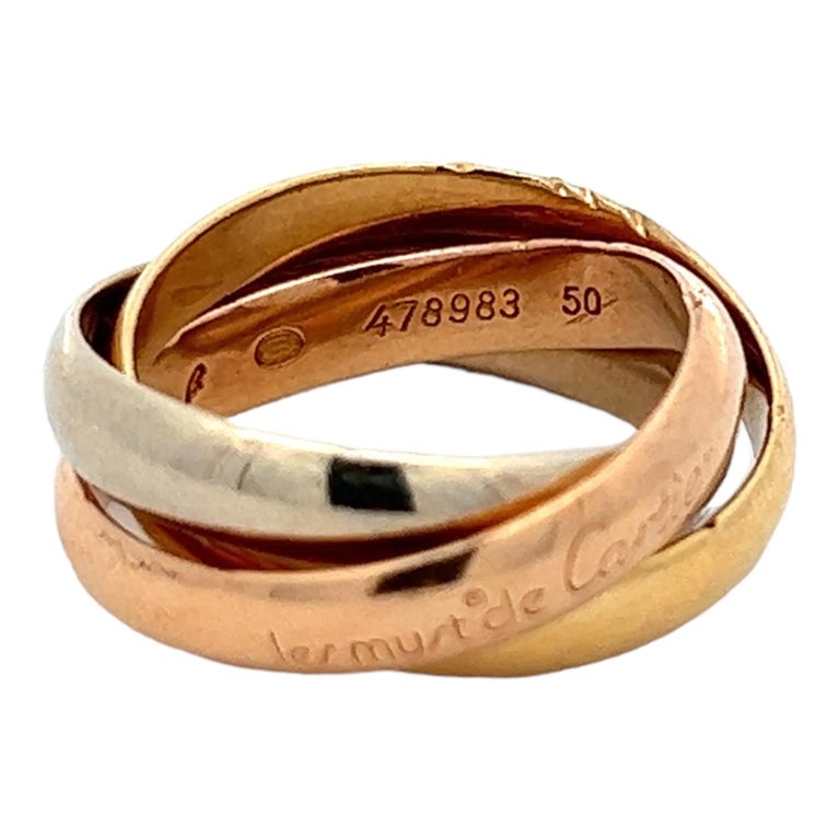 Cartier Trinity 18 Karat Tricolor Gold Rolling Ring Les Must de Cartier ...