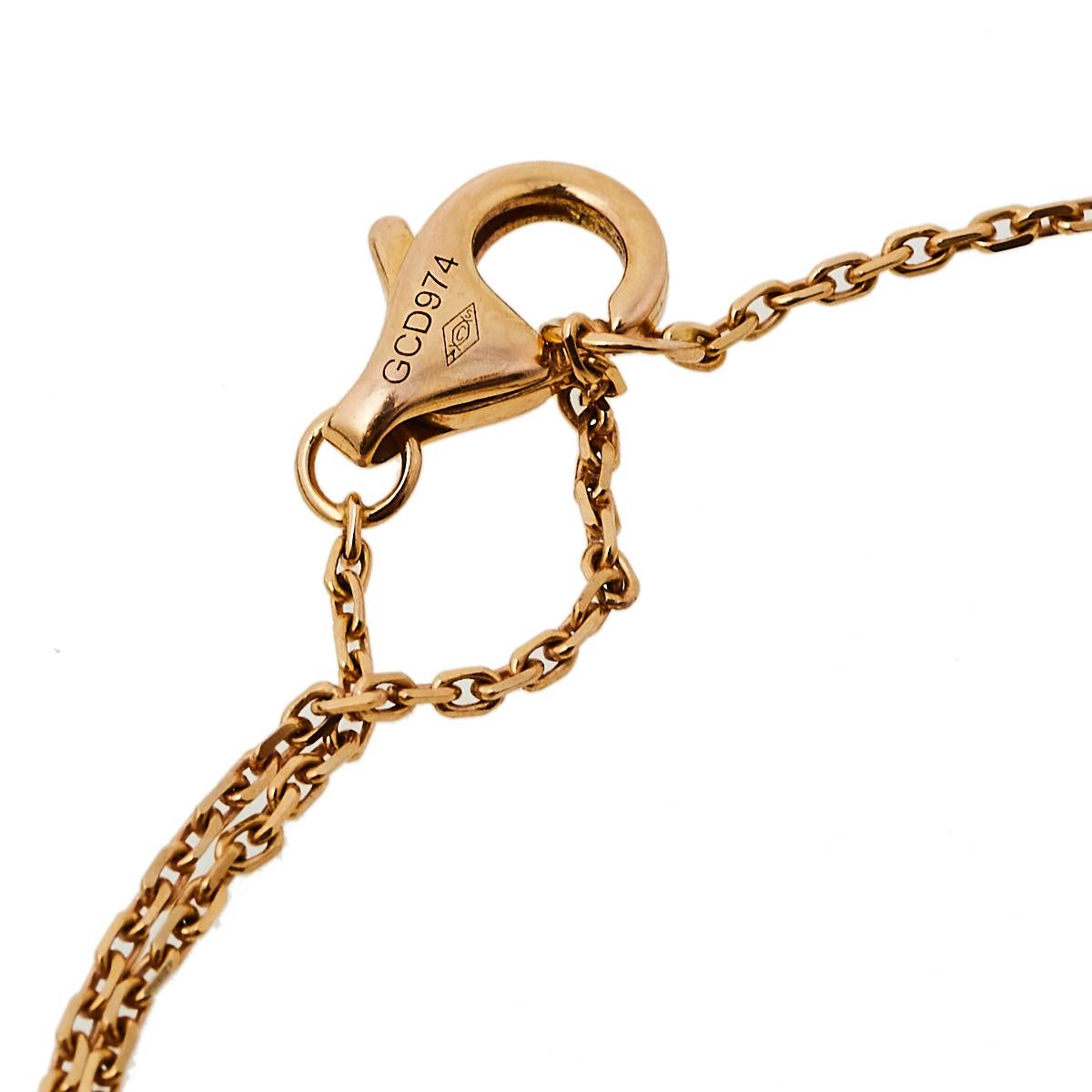 Cartier Trinity 18K Three Tone Gold Double Chain Bracelet at 1stDibs