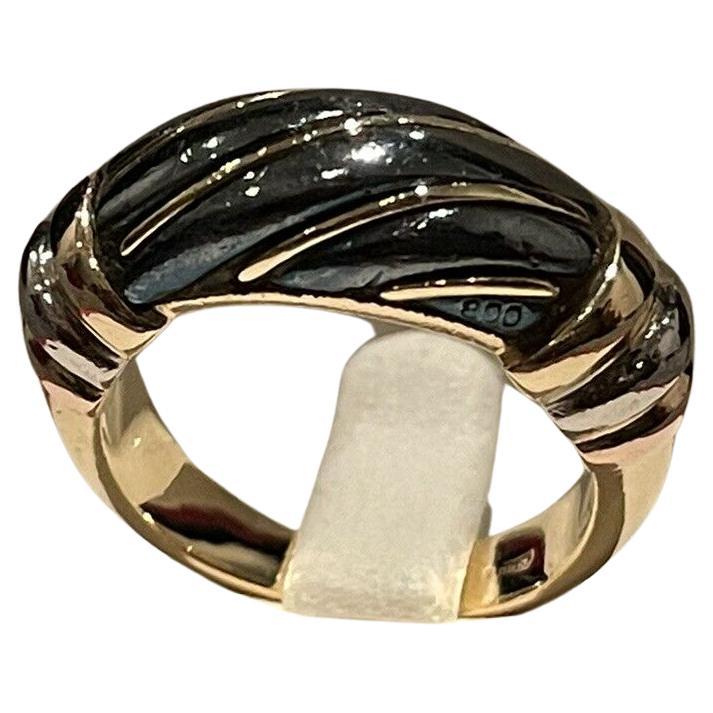 CARTIER Tri-Color Gold Diamond Three Rope Bands Ring at 1stDibs