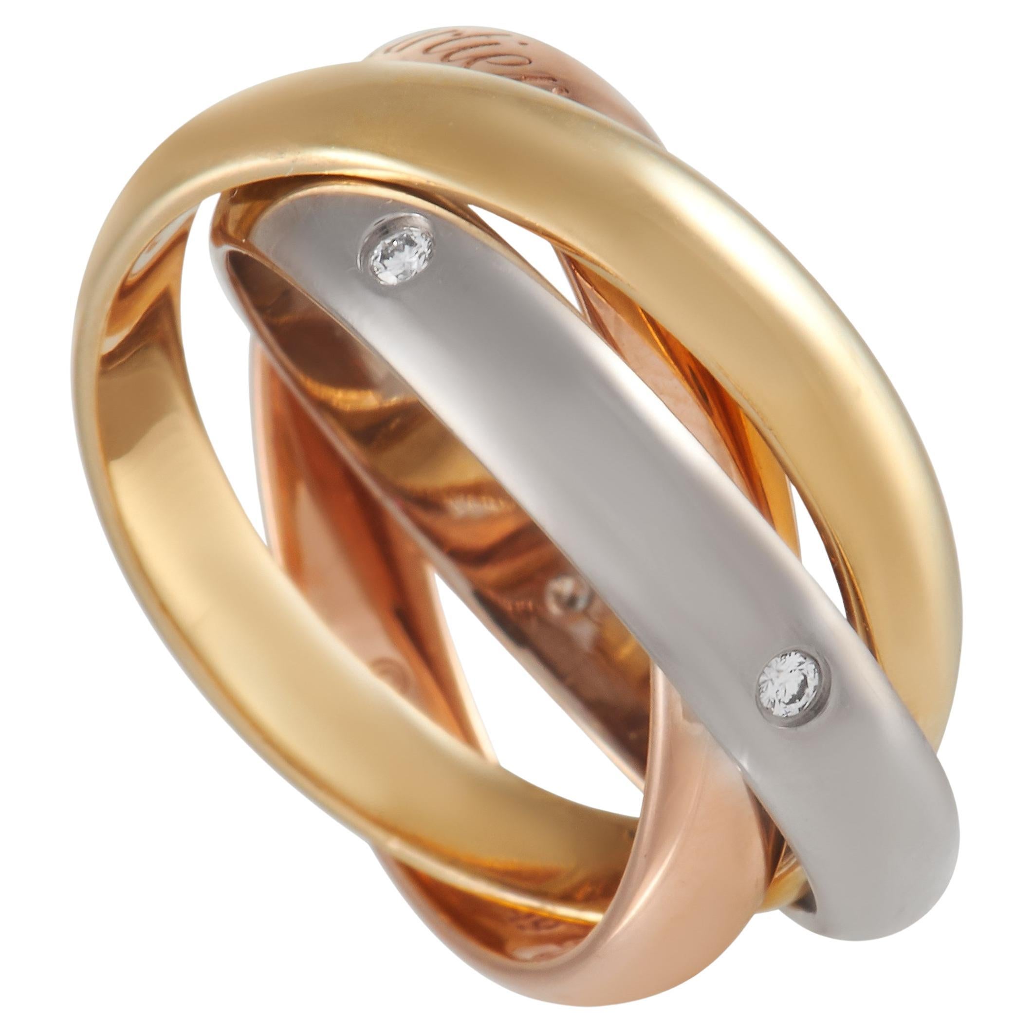 Cartier Trinity De Cartier Diamond, White Gold and Ceramic Ring For ...