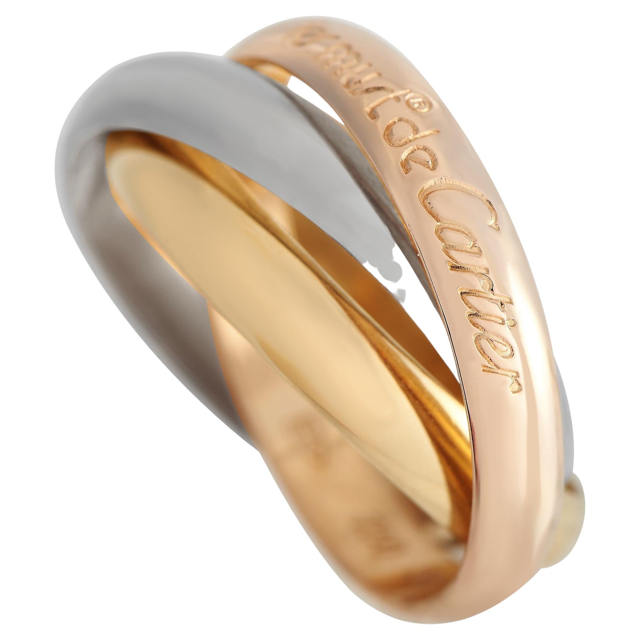 Cartier Trinity De Cartier Extra Small Ring 18 Karat White Rose and ...