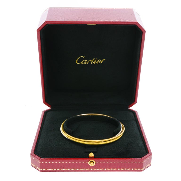 Cartier Trinity Bangle 18k Rare Example For Sale at 1stDibs
