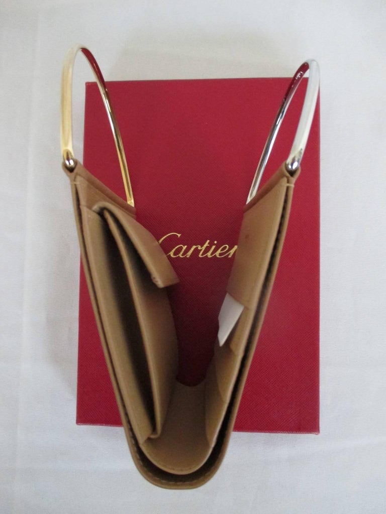 Cartier trinity beige leather wallet purse at 1stDibs