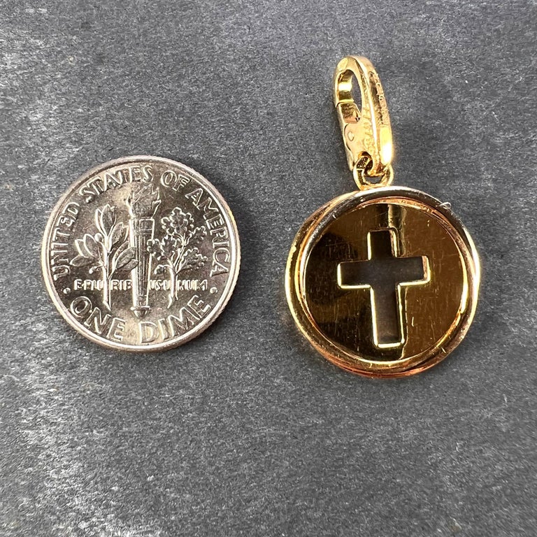 Cartier Trinity Cross 18K Gold Charm Pendant For Sale at 1stDibs